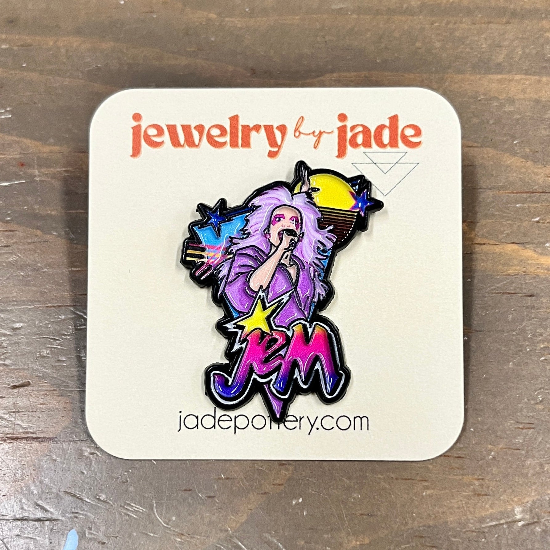 Jem and the holograms 80's cartoon enamel pin – Jade Pottery
